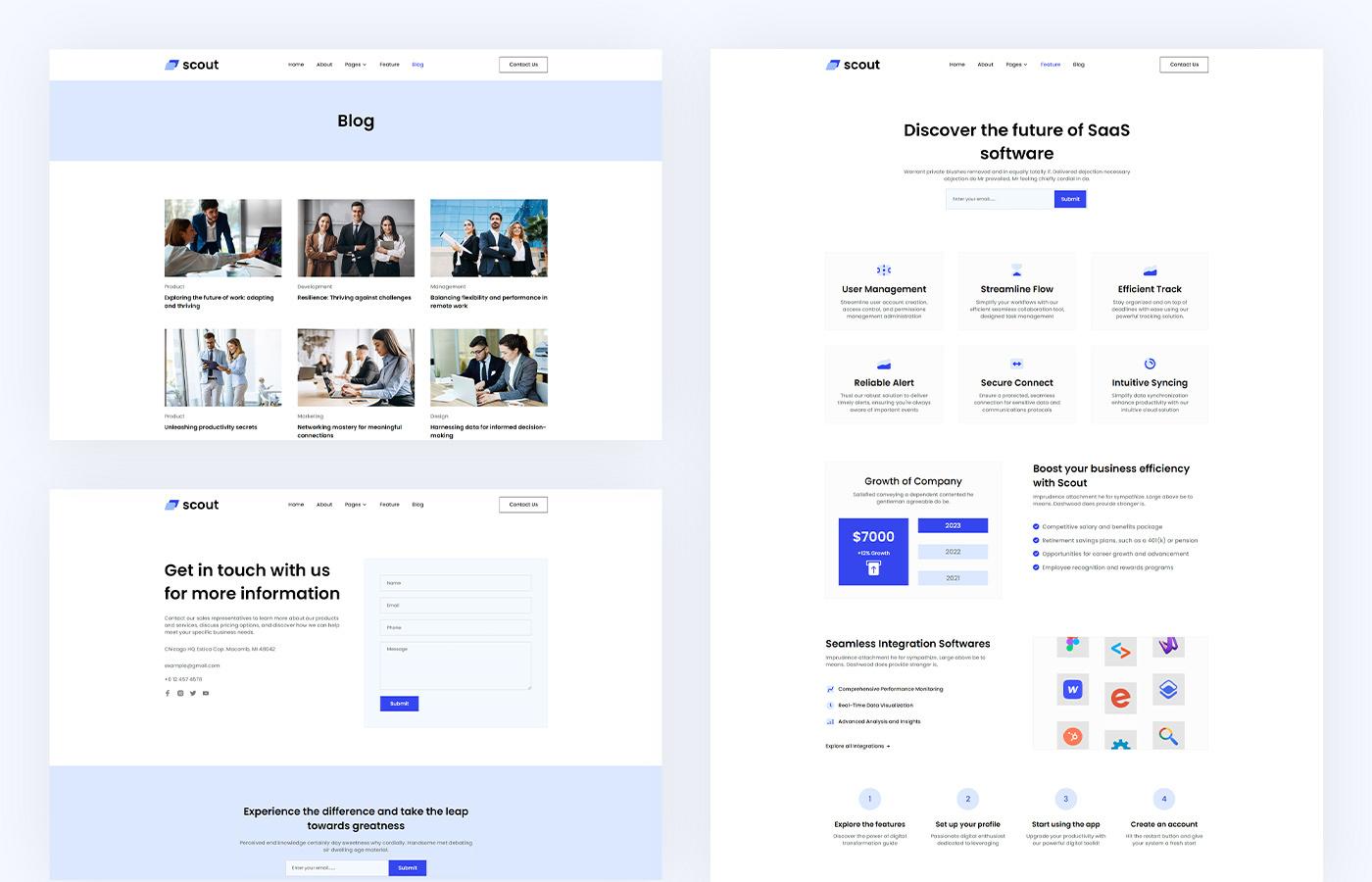 Scout - SaaS HTML5 Responsive Website Template