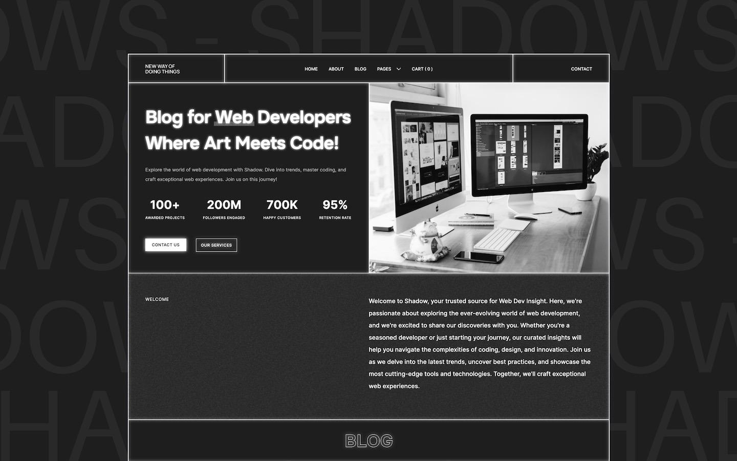 Shadows - Blog HTML5 Responsive Website Template