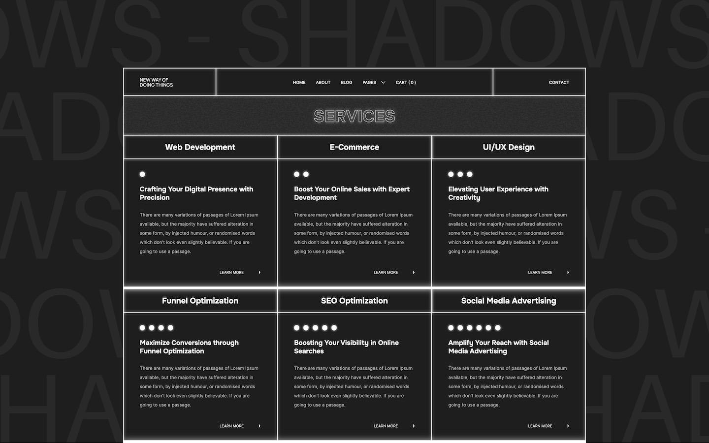 Shadows - Blog HTML5 Responsive Website Template