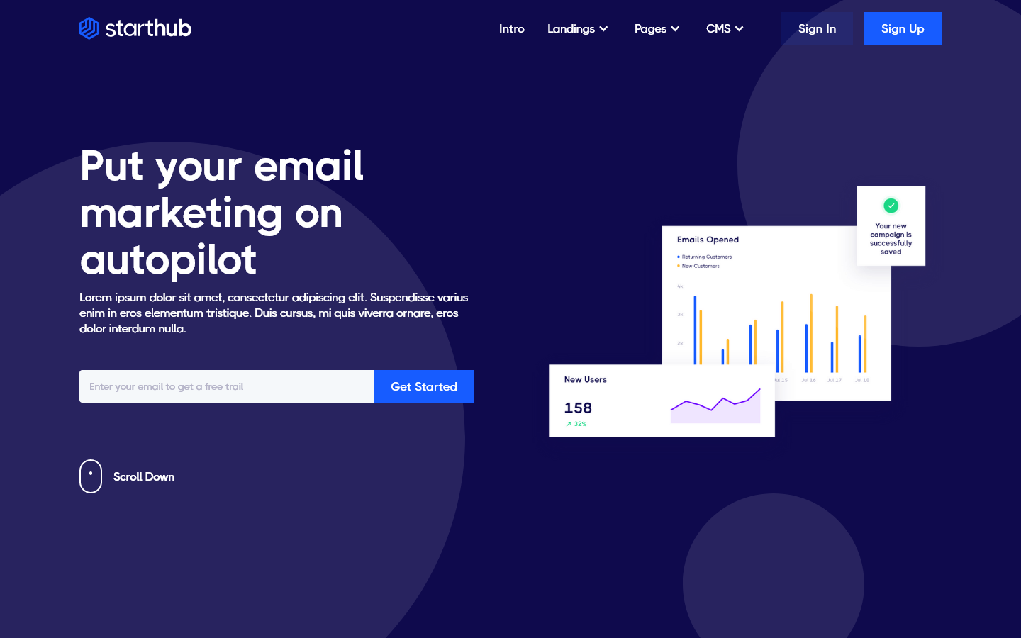 StartHub - SaaS HTML5 Responsive Website Template