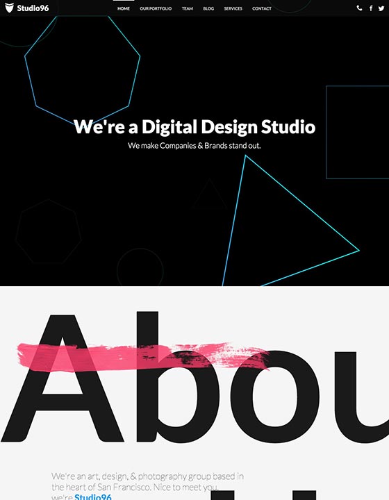 Studio96 - Creative HTML5 Responsive Website Template