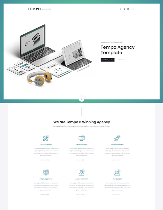 Tempo - Creative HTML5 Responsive Website Template