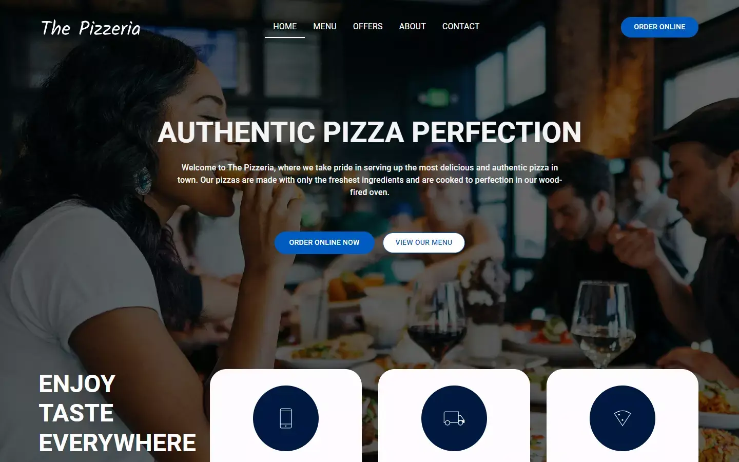 The Pizzeria - Restaurant HTML5 Responsive Website Template