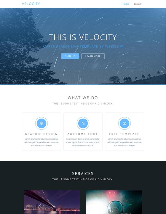Velocity - Multipurpose HTML5 Responsive Website Template