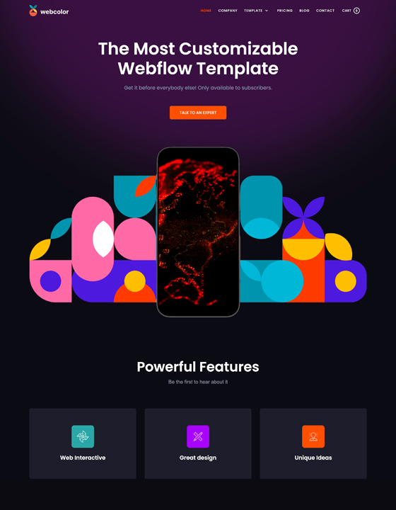 Webcolor - Creative HTML5 Responsive Website Template