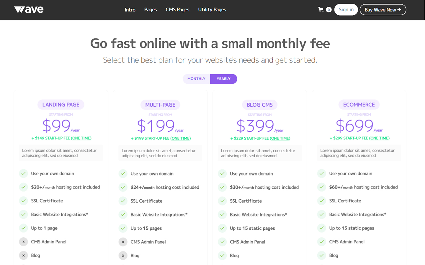 Wave - SaaS HTML5 Responsive Website Template