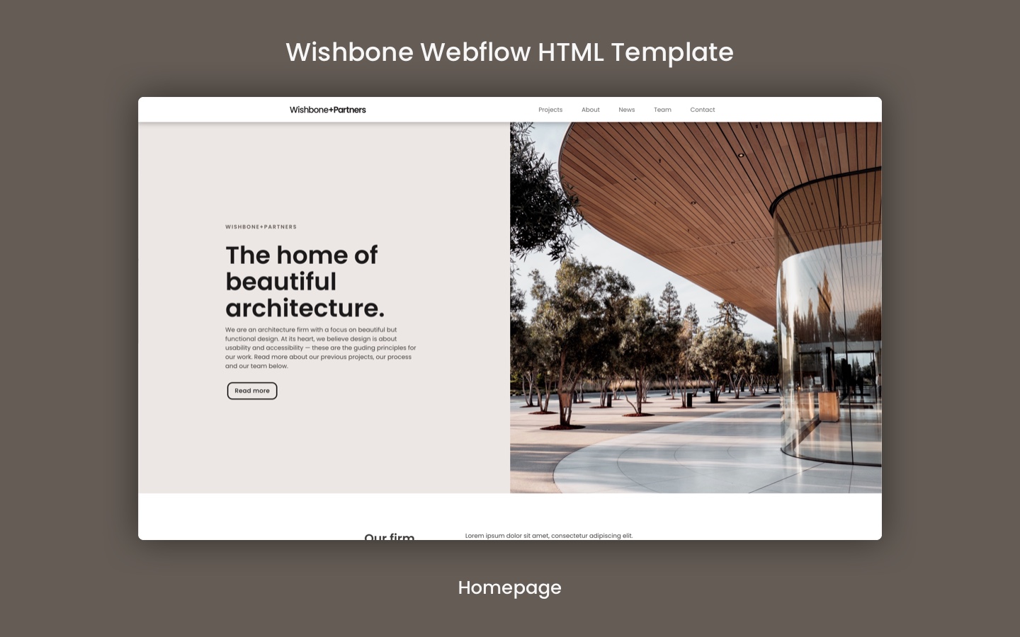 Wishbone - Architecture HTML5 Responsive Website Template