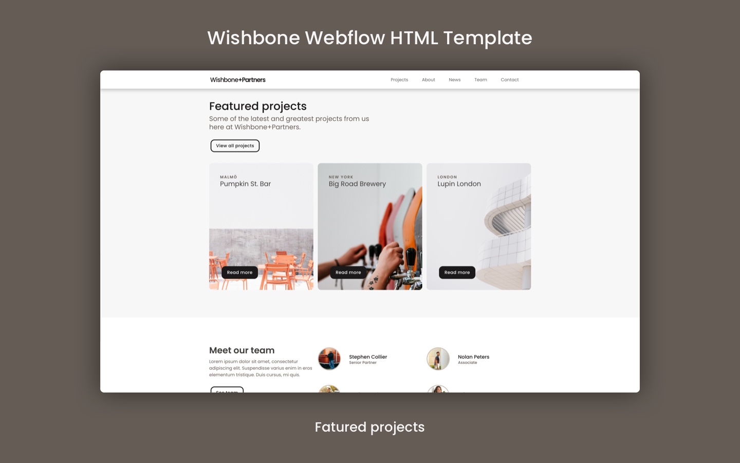 Wishbone - Architecture HTML5 Responsive Website Template