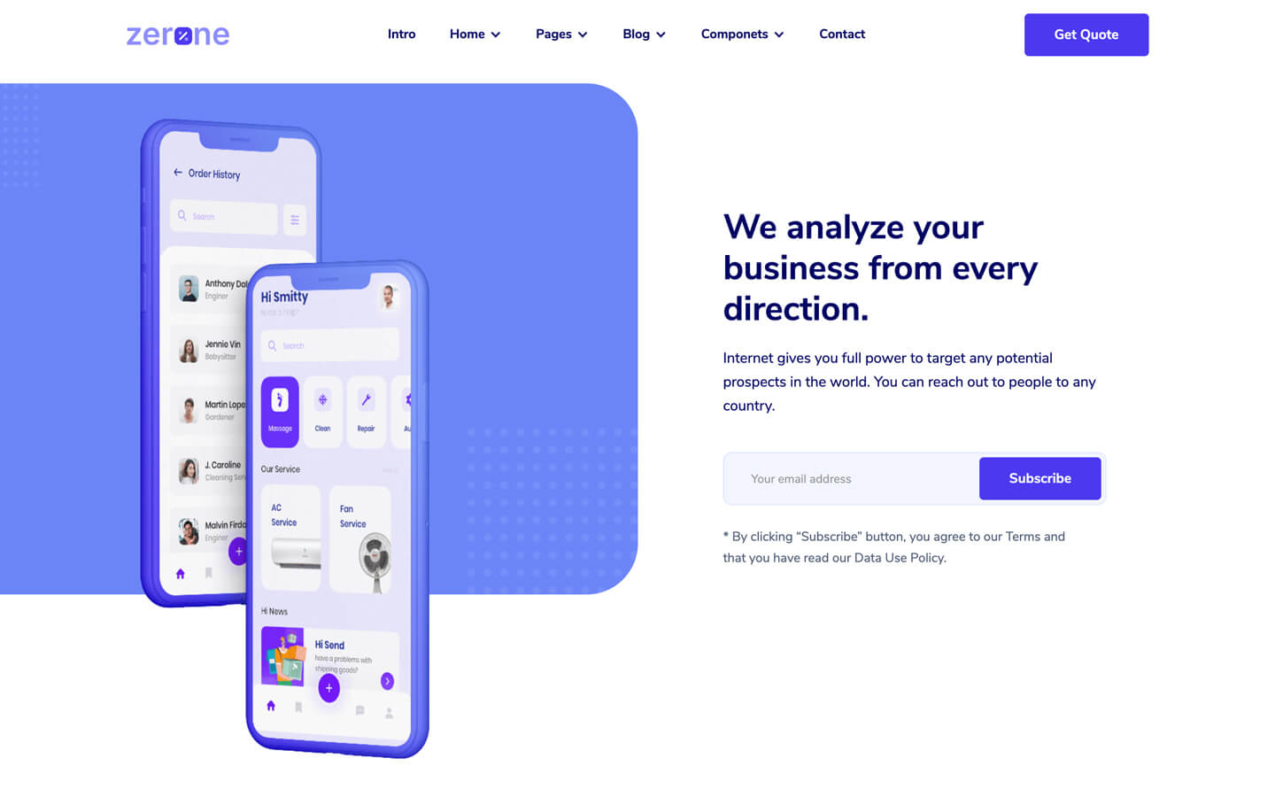 Zerone - Software HTML5 Responsive Website Template
