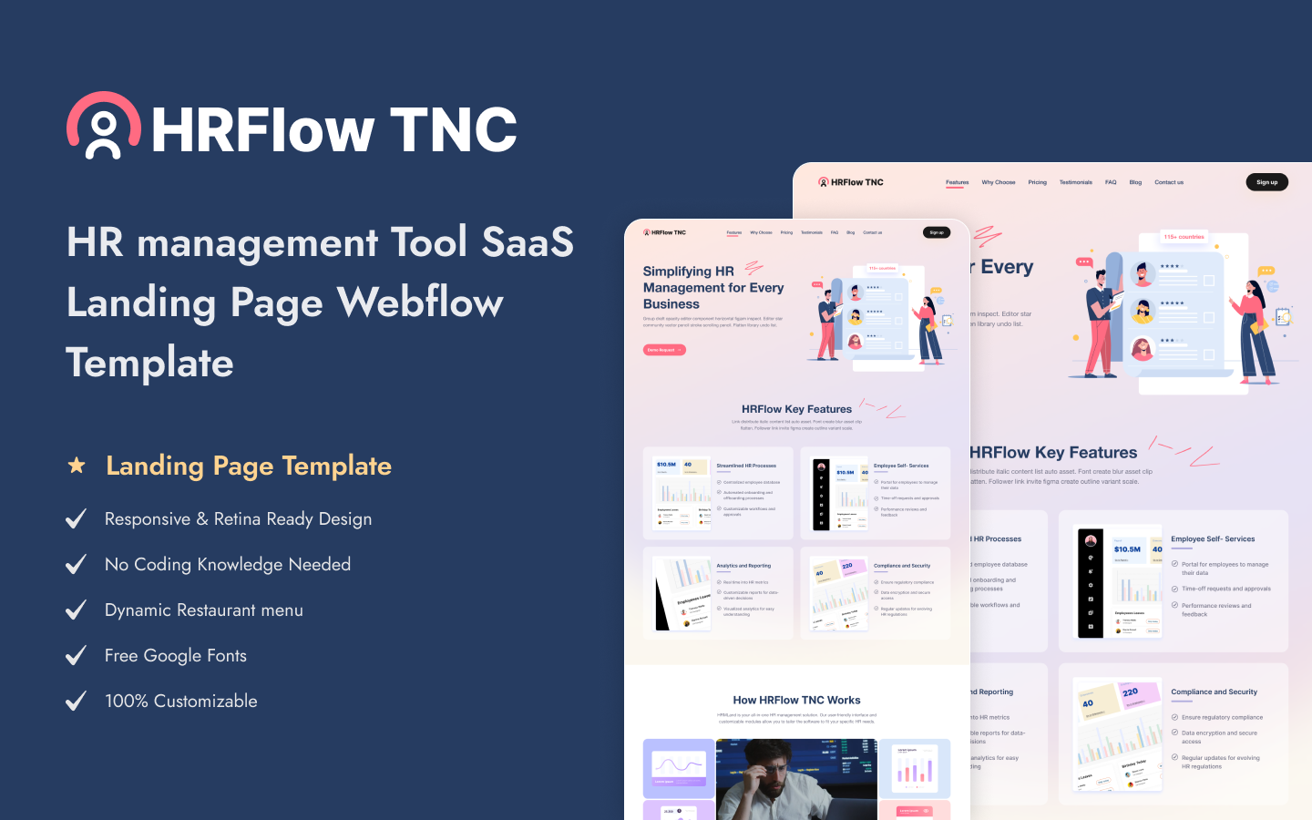 HRFlow TNC Landing Page - SaaS HTML5 Responsive Website Template