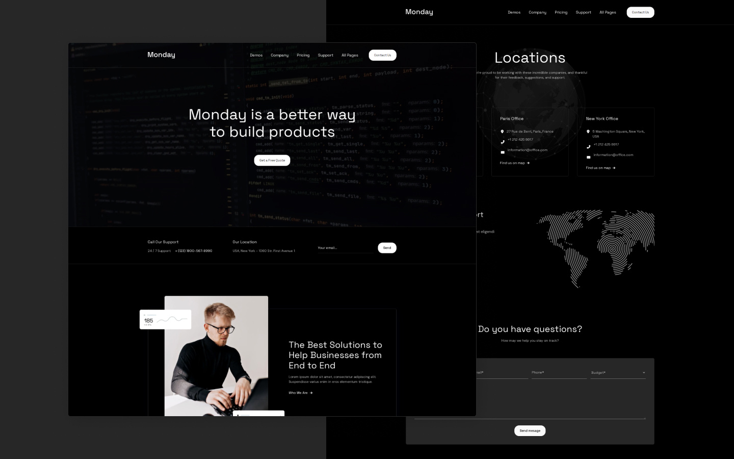 Monday 128 CMS - SaaS HTML5 Responsive Website Template