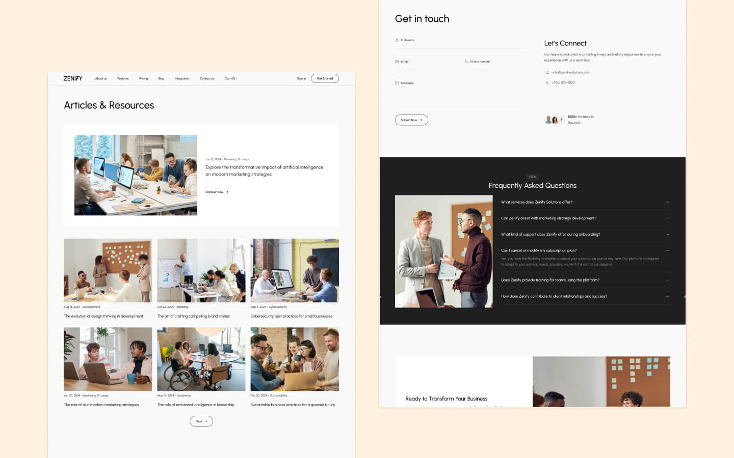 Zenify - Startup HTML5 Responsive Website Template