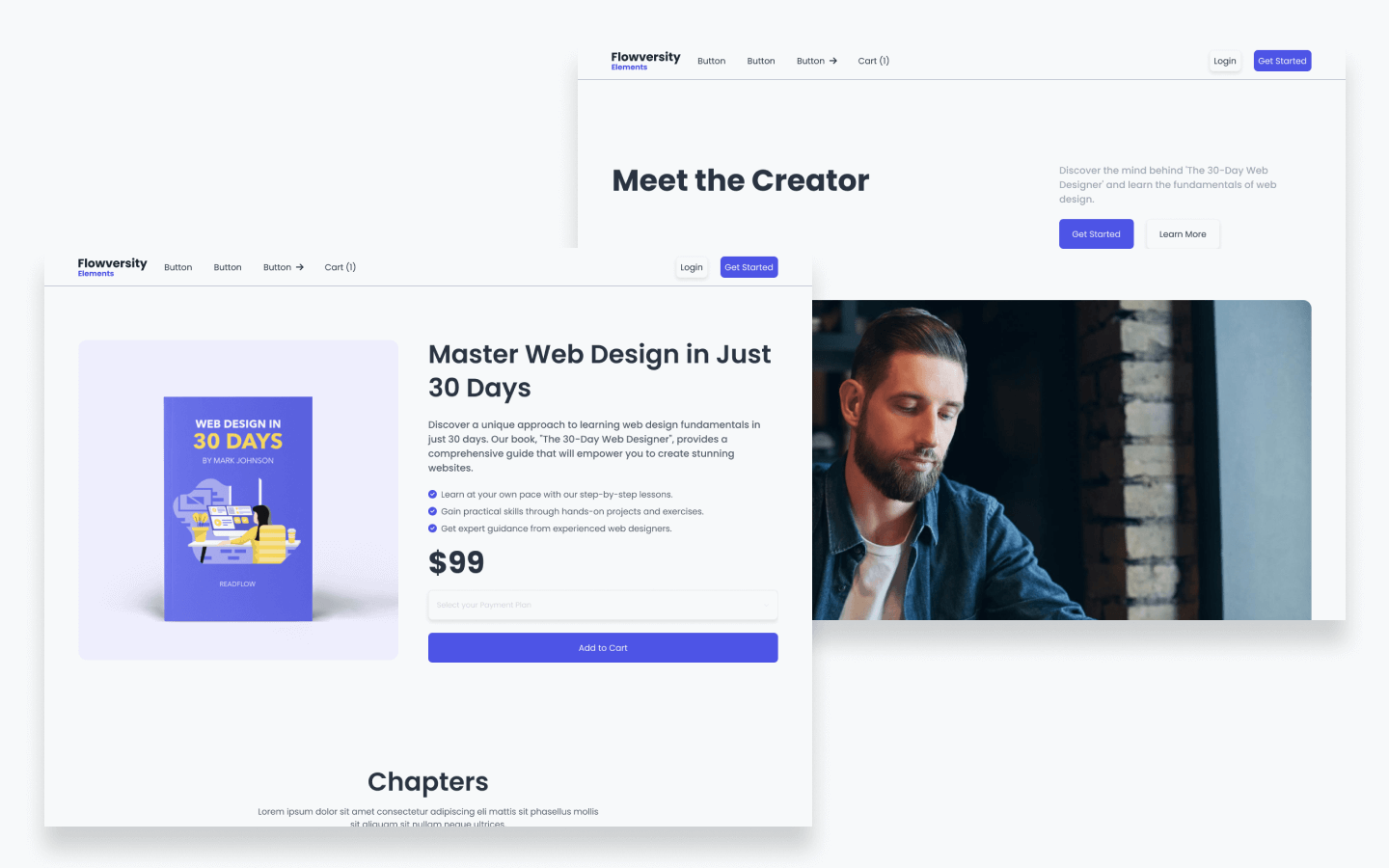 ReadFlow - Book HTML5 Responsive Website Template
