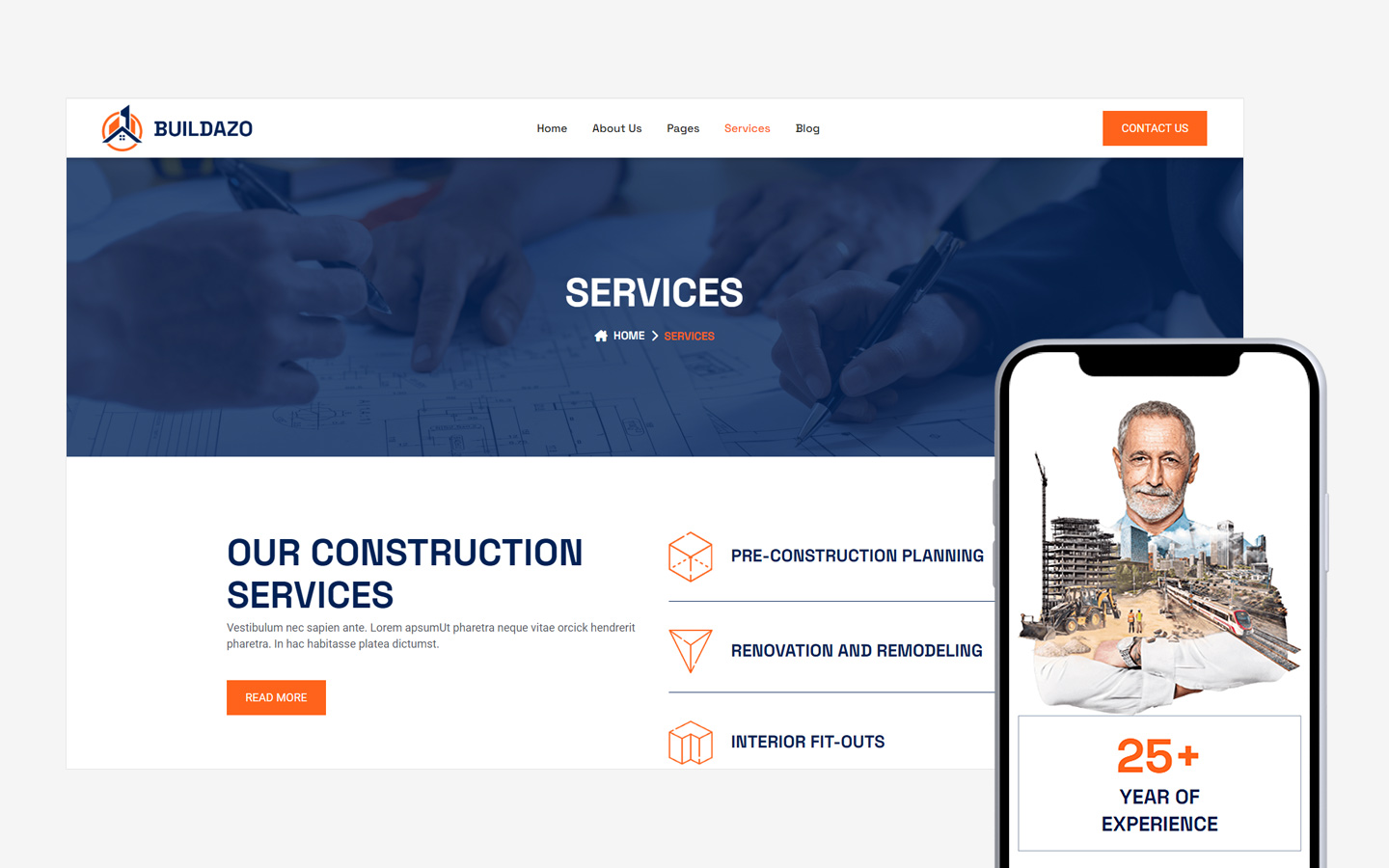 Buildazo - Construction HTML5 Responsive Website Template