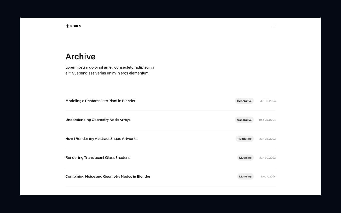 Nodes - Personal HTML5 Responsive Website Template