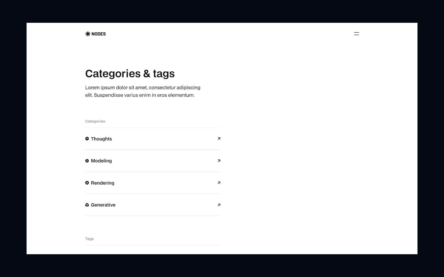 Nodes - Personal HTML5 Responsive Website Template