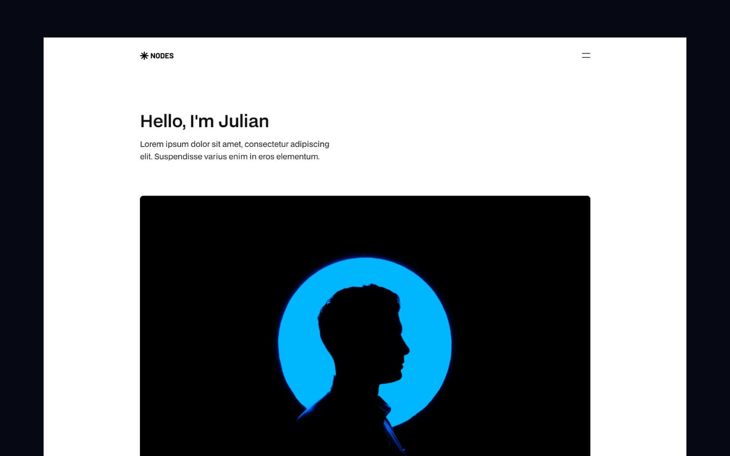 Nodes - Personal HTML5 Responsive Website Template