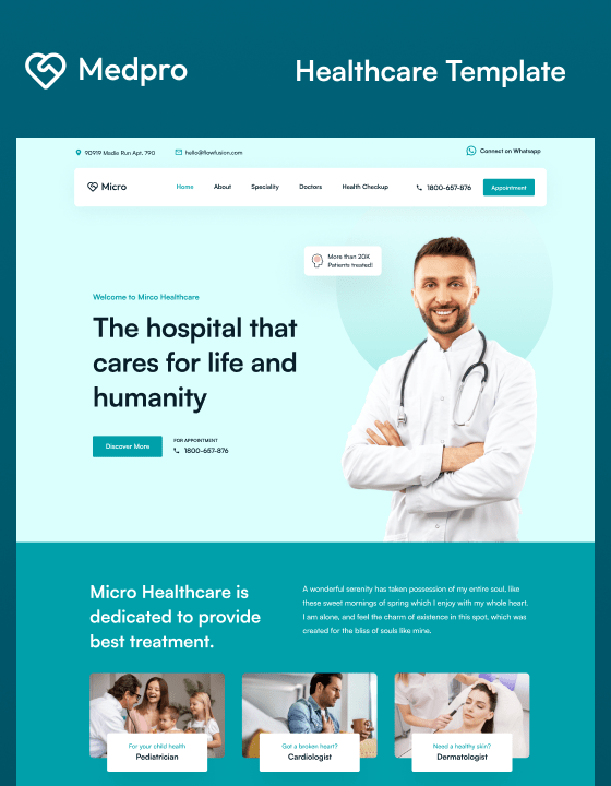 Medpro - Doctor HTML5 Responsive Website Template