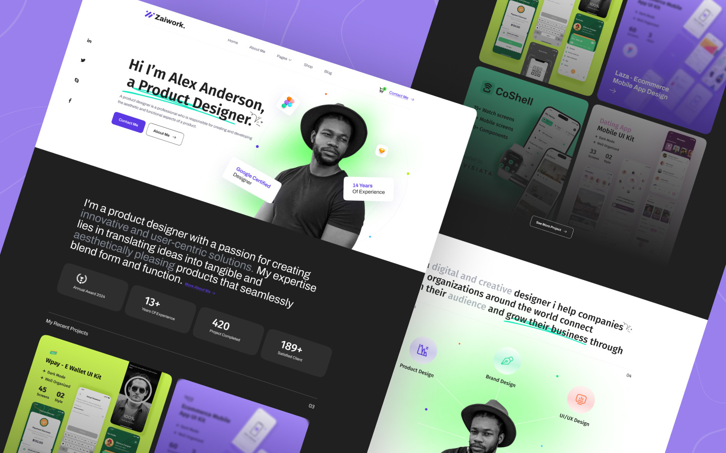 Zaiwork - Portfolio HTML5 Responsive Website Template