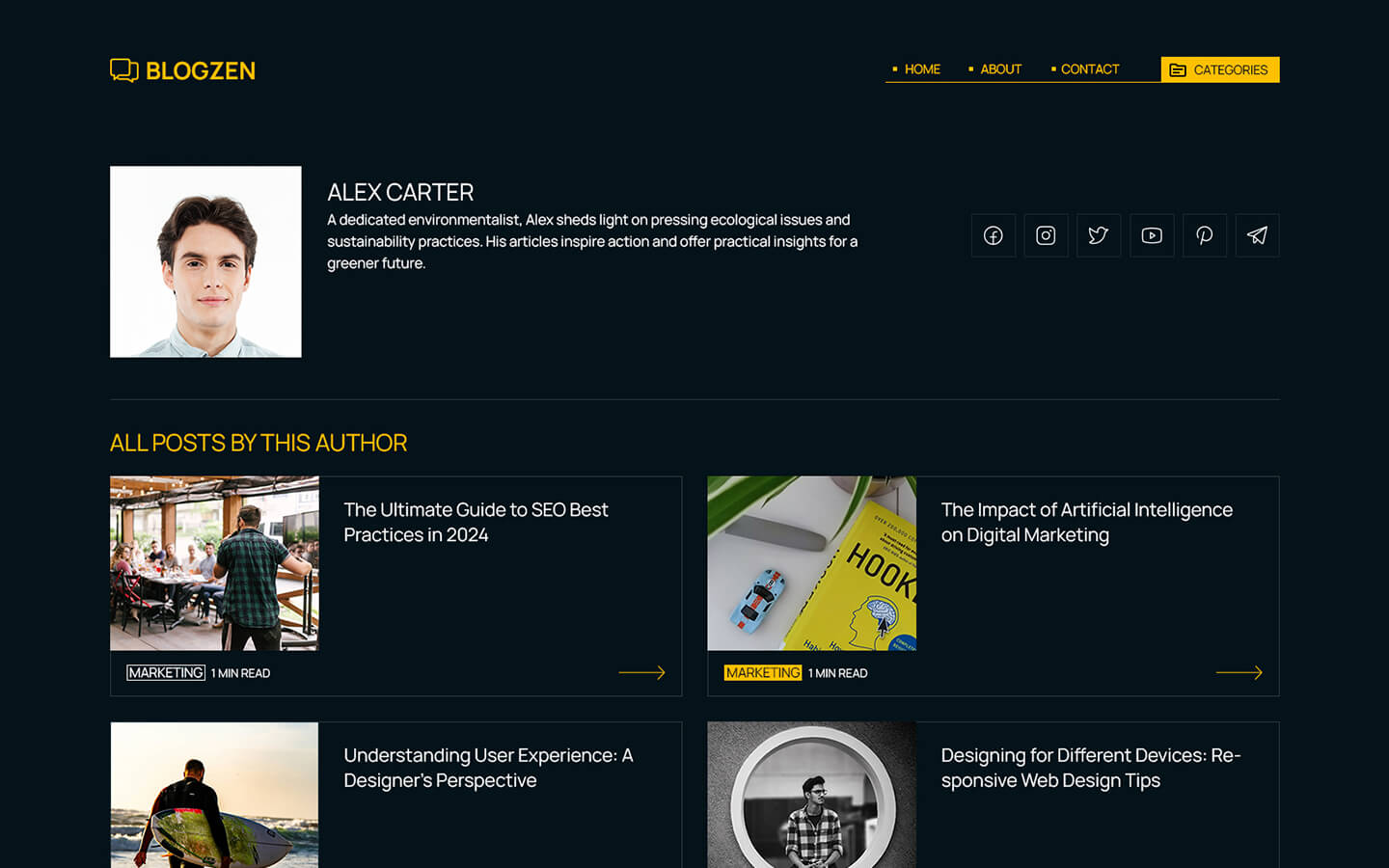 Blogzen - Blog HTML5 Responsive Website Template