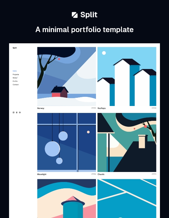 Split - Portfolio HTML5 Responsive Website Template