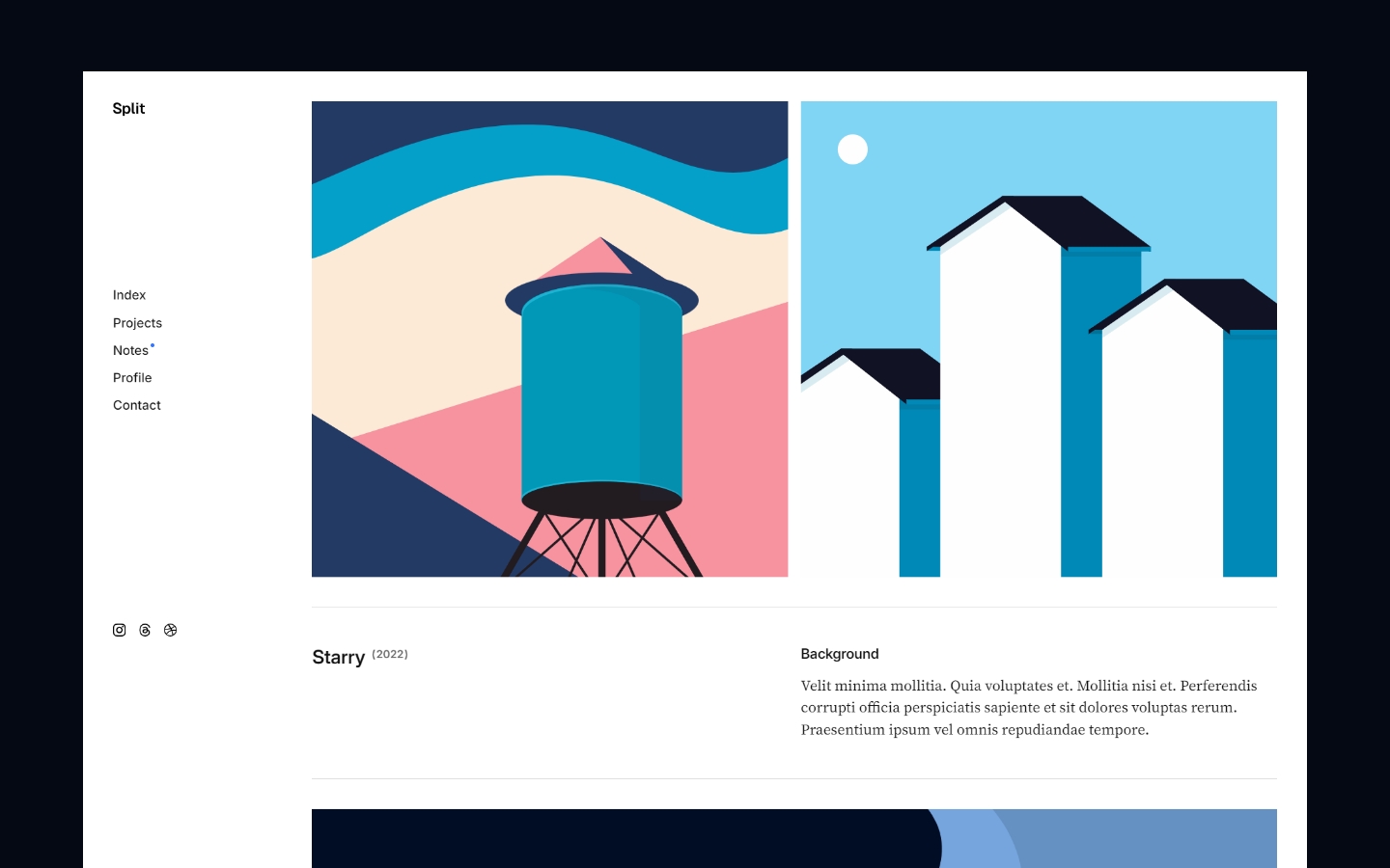 Split - Portfolio HTML5 Responsive Website Template
