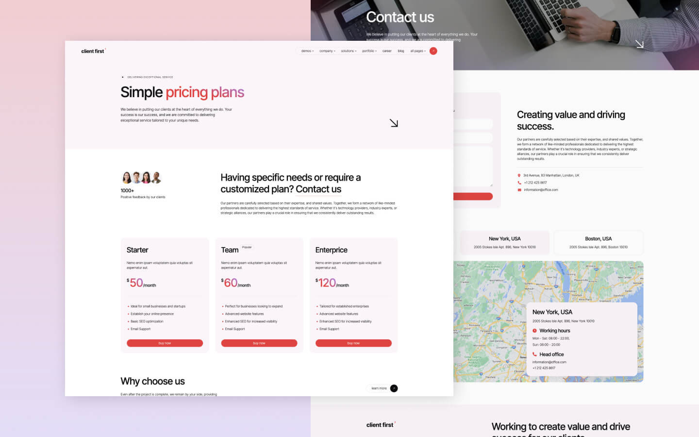 Client First 128 - Small Business HTML5 Responsive Website Template