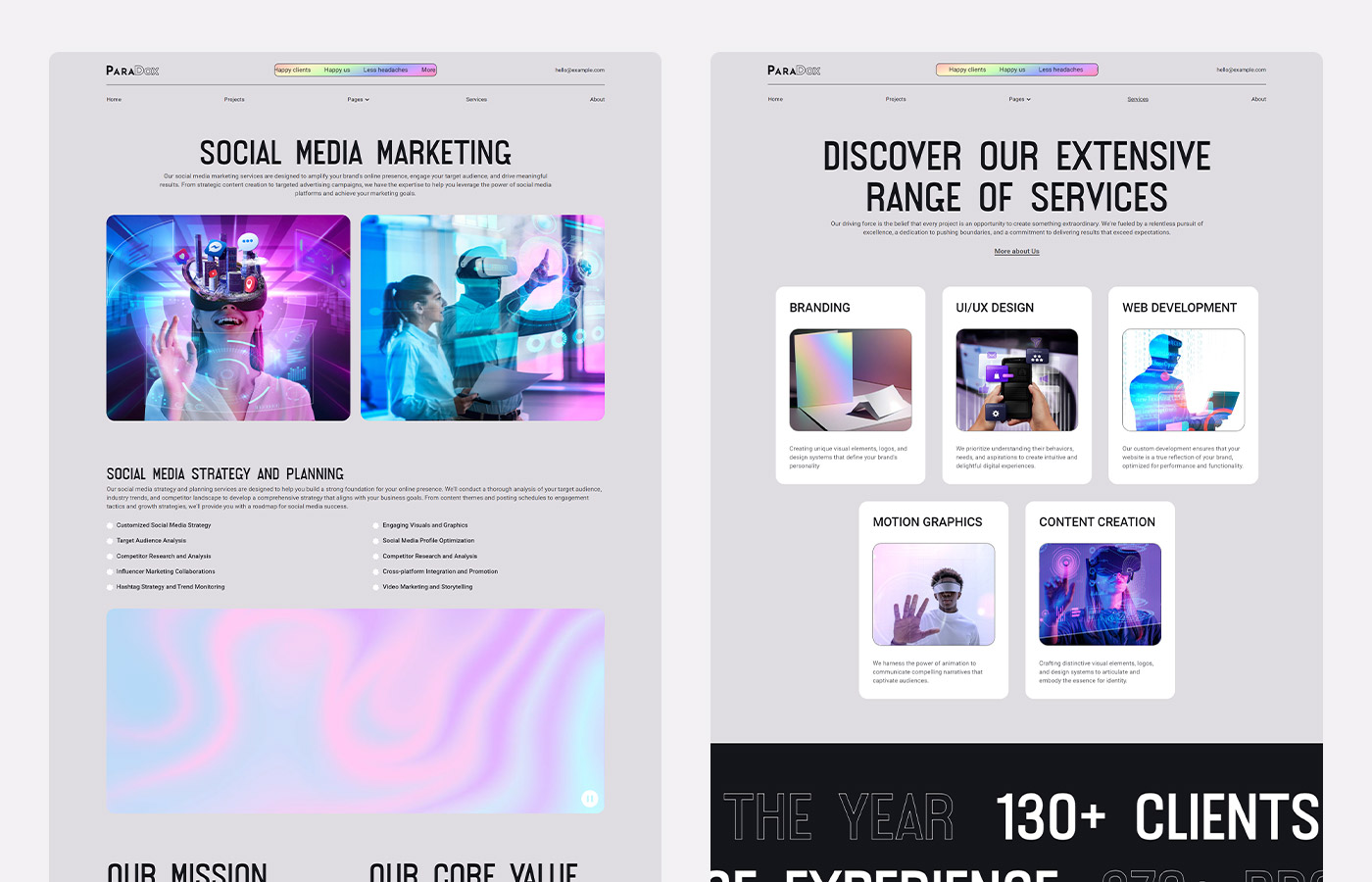 ParaDox - Agency HTML5 Responsive Website Template