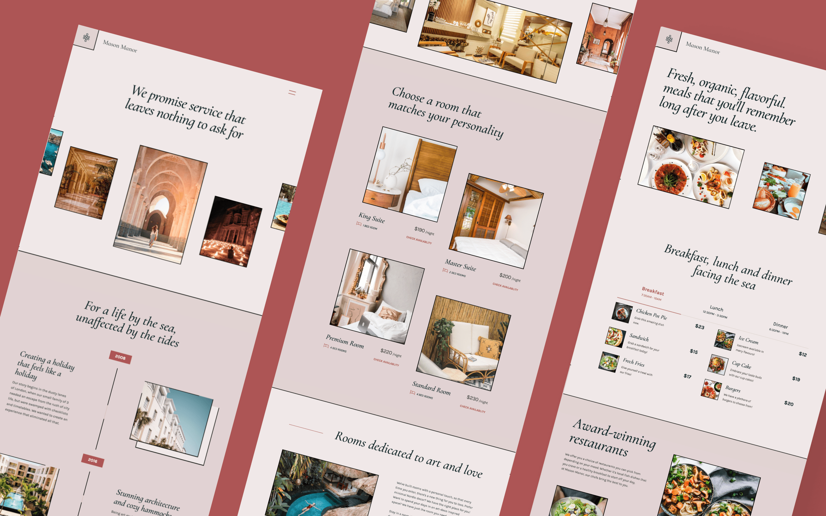 Mason Manor - Hotel HTML5 Responsive Website Template