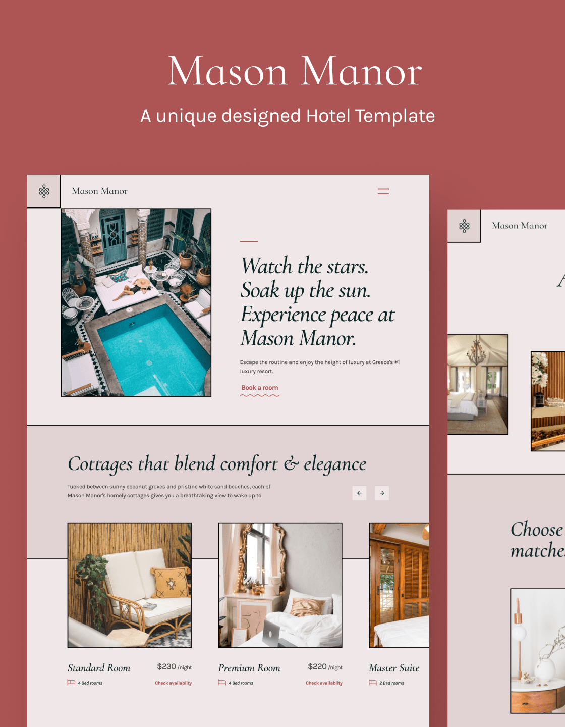 Mason Manor - Hotel HTML5 Responsive Website Template