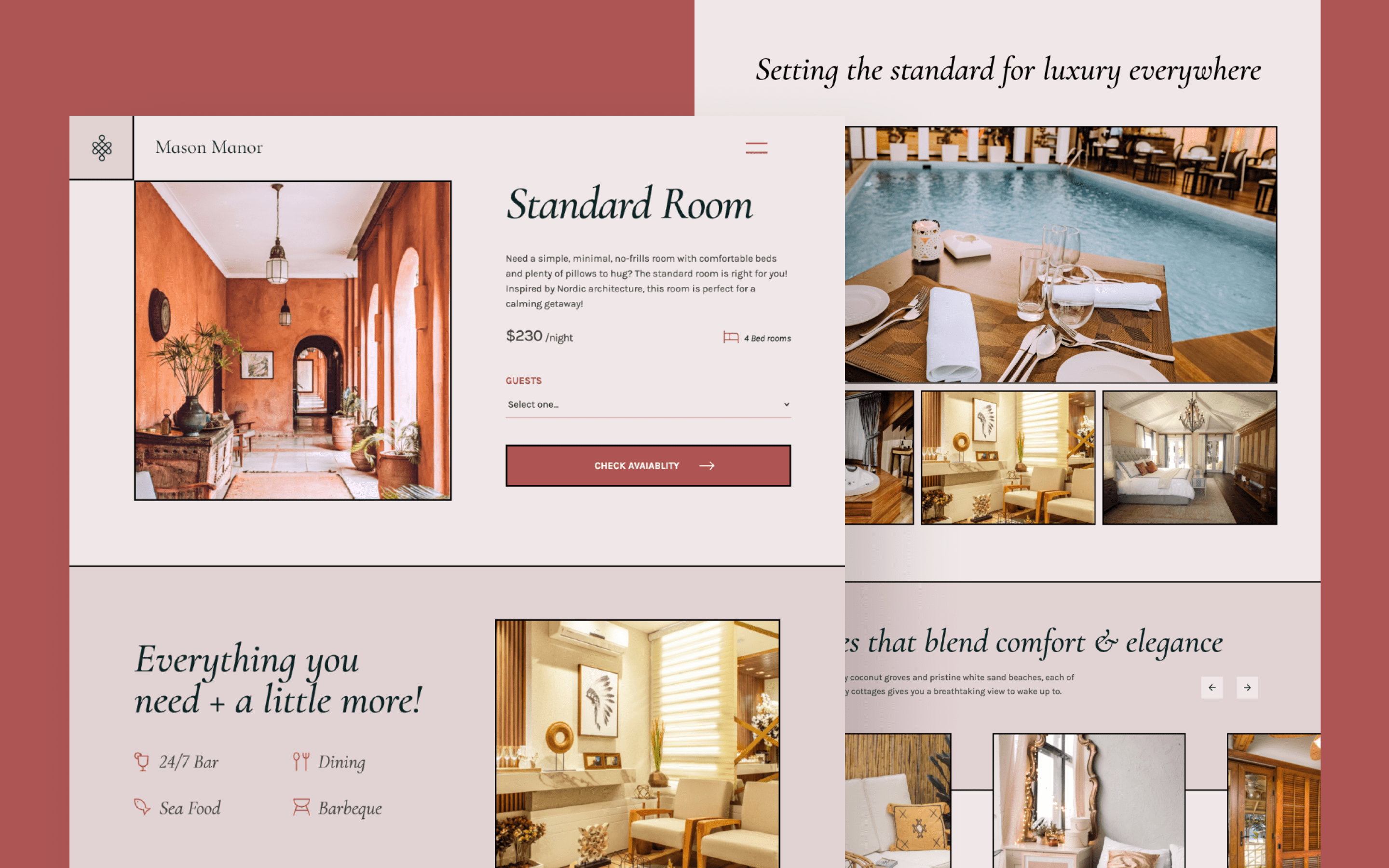 Mason Manor - Hotel HTML5 Responsive Website Template