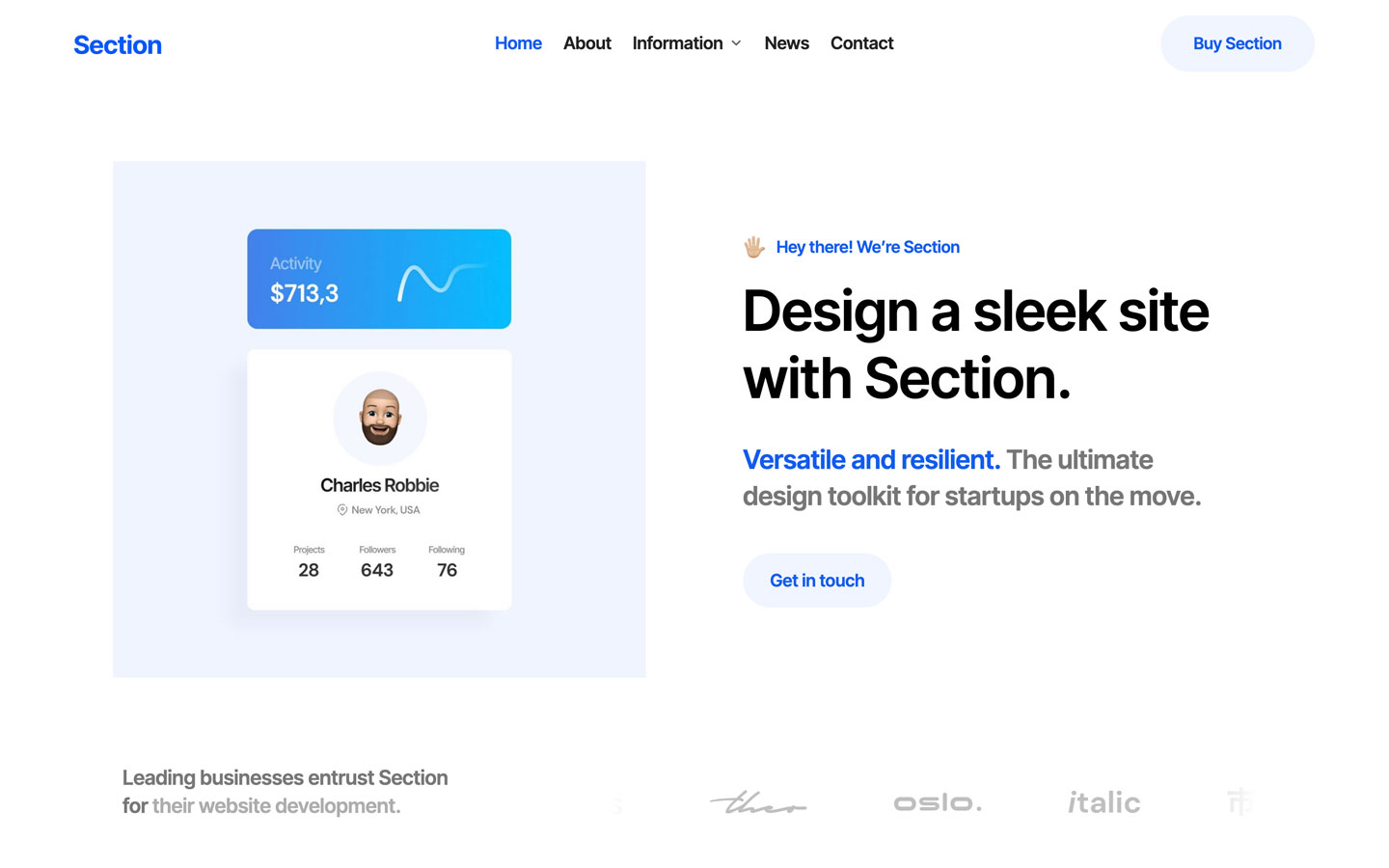 Section - SaaS HTML5 Responsive Website Template