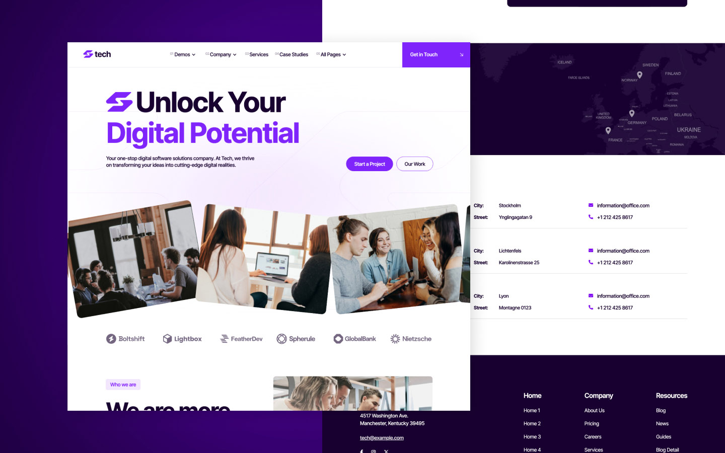 Tech 128 CMS - IT company HTML5 Responsive Website Template