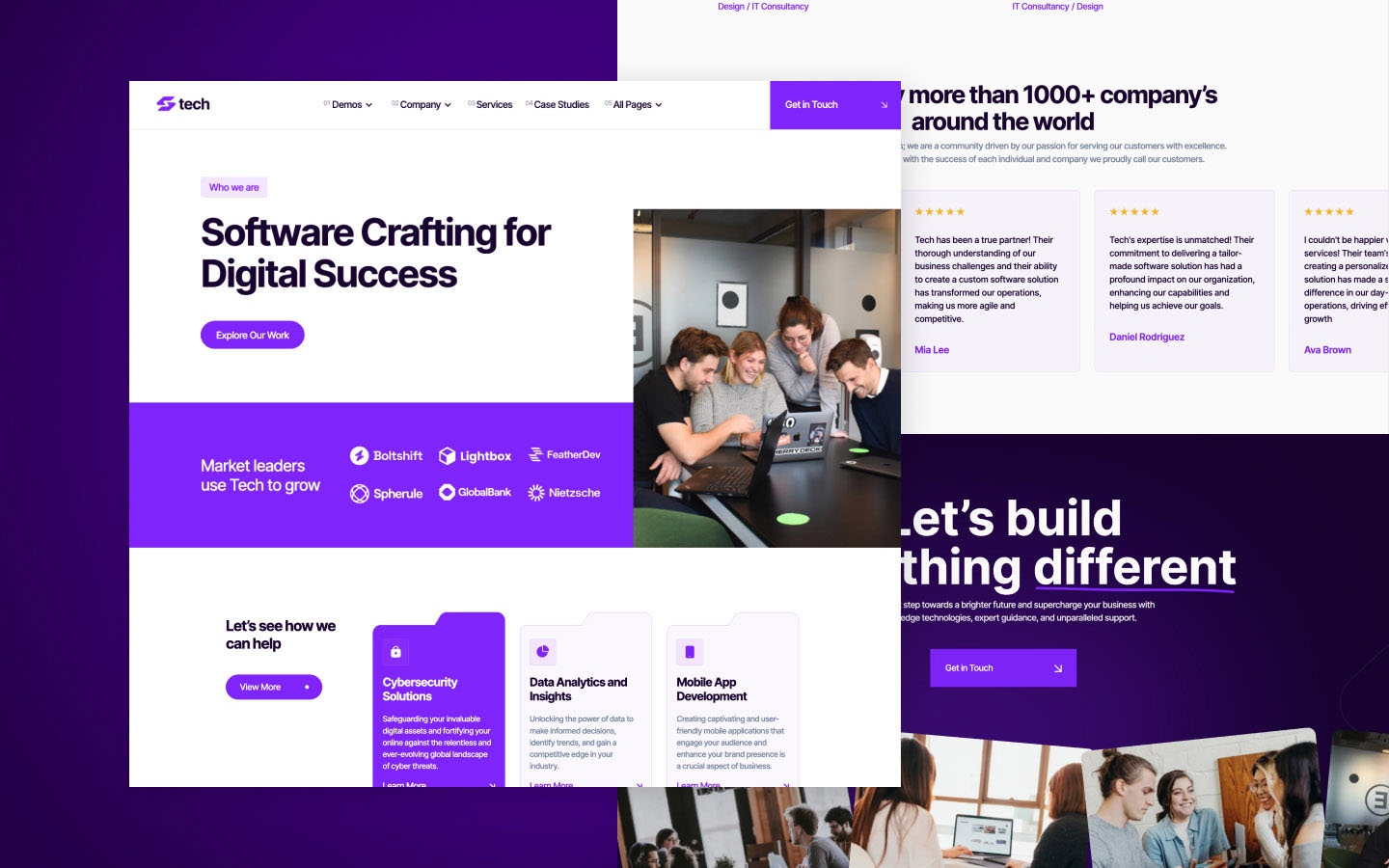 Tech 128 CMS - IT company HTML5 Responsive Website Template