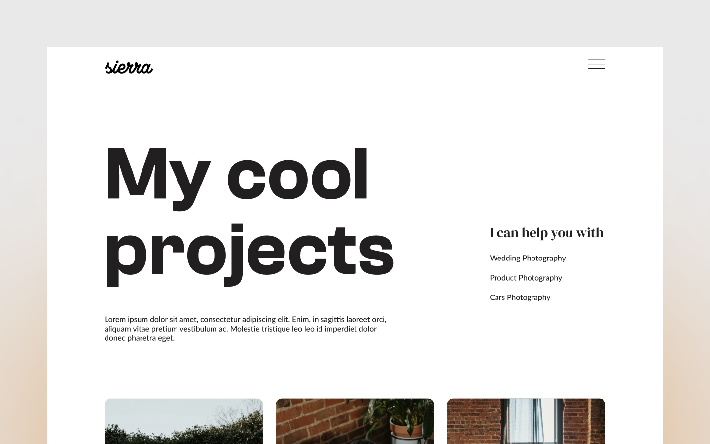 Sierra - Portfolio HTML5 Responsive Website Template