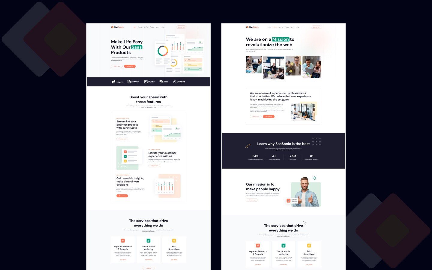 SaaSonic - SaaS HTML5 Responsive Website Template