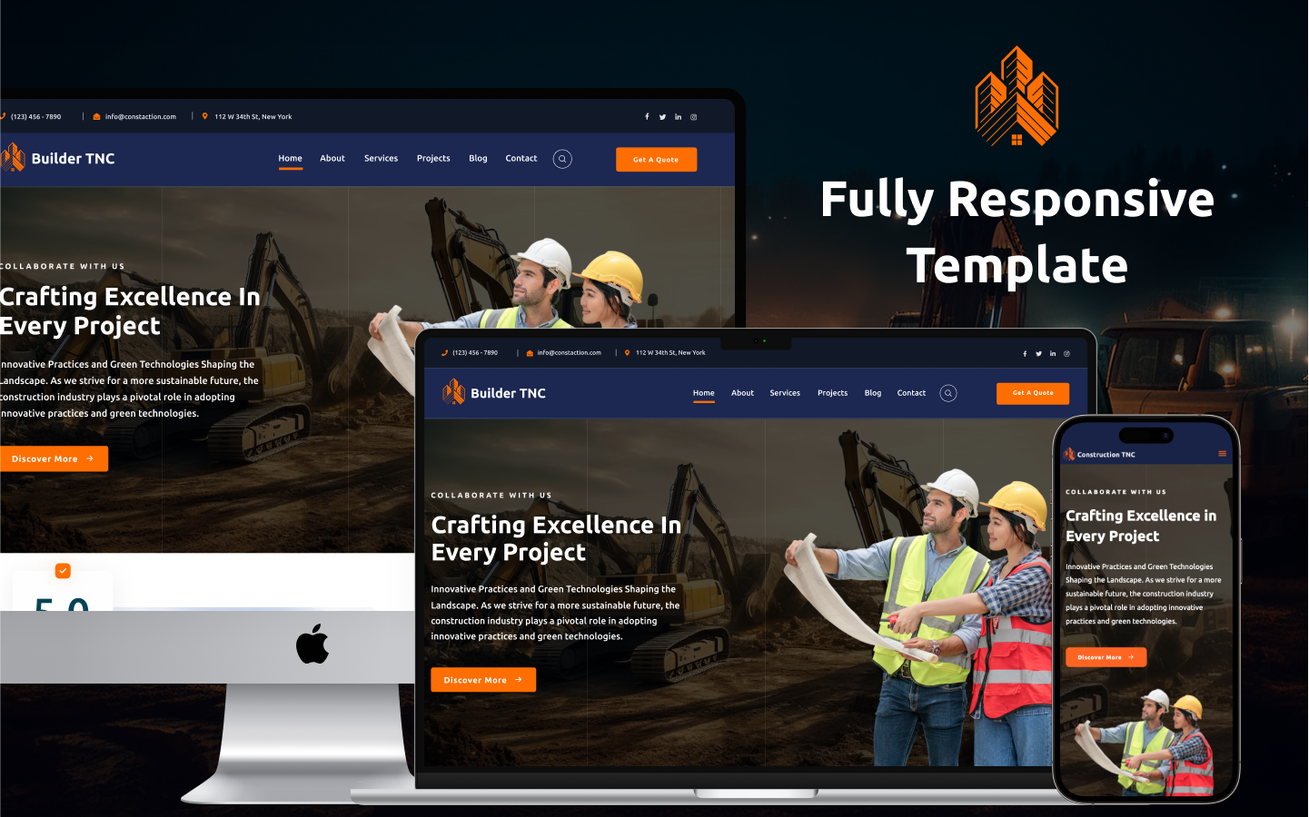 Builder TNC - Construction HTML5 Responsive Website Template