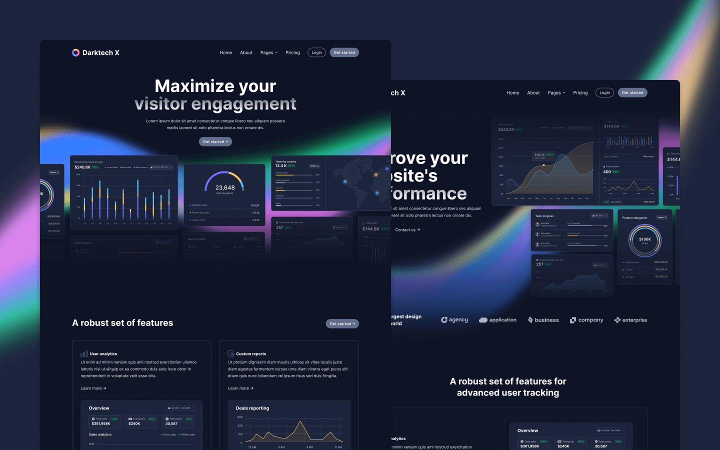 Darktech X - SaaS HTML5 Responsive Website Template
