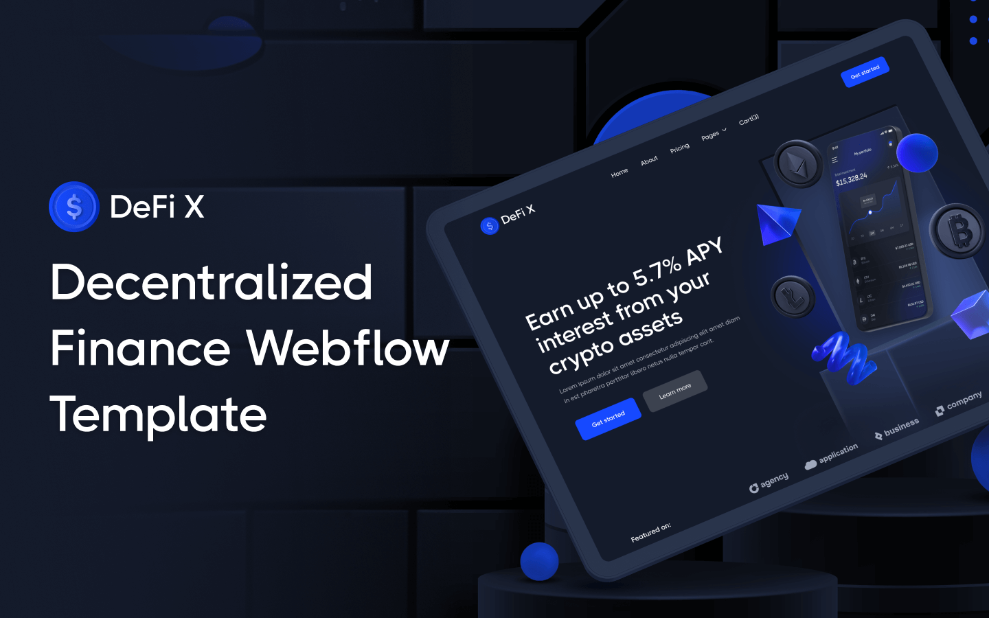 DeFi X - App HTML5 Responsive Website Template