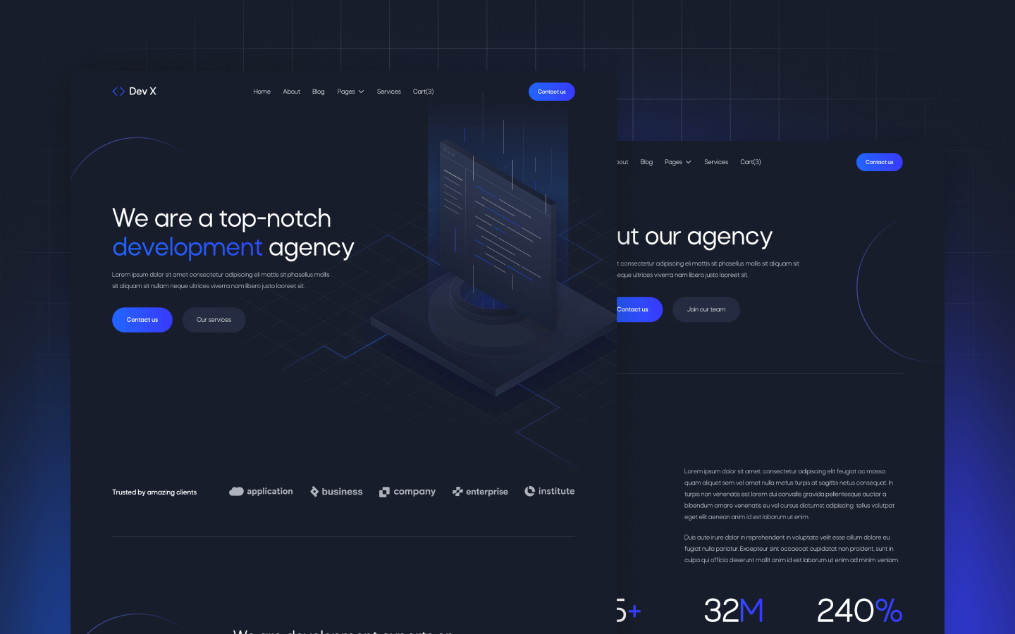 Dev X - Agency HTML5 Responsive Website Template