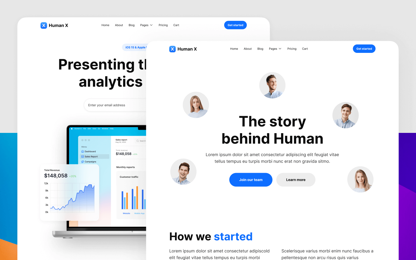 Human X - App HTML5 Responsive Website Template