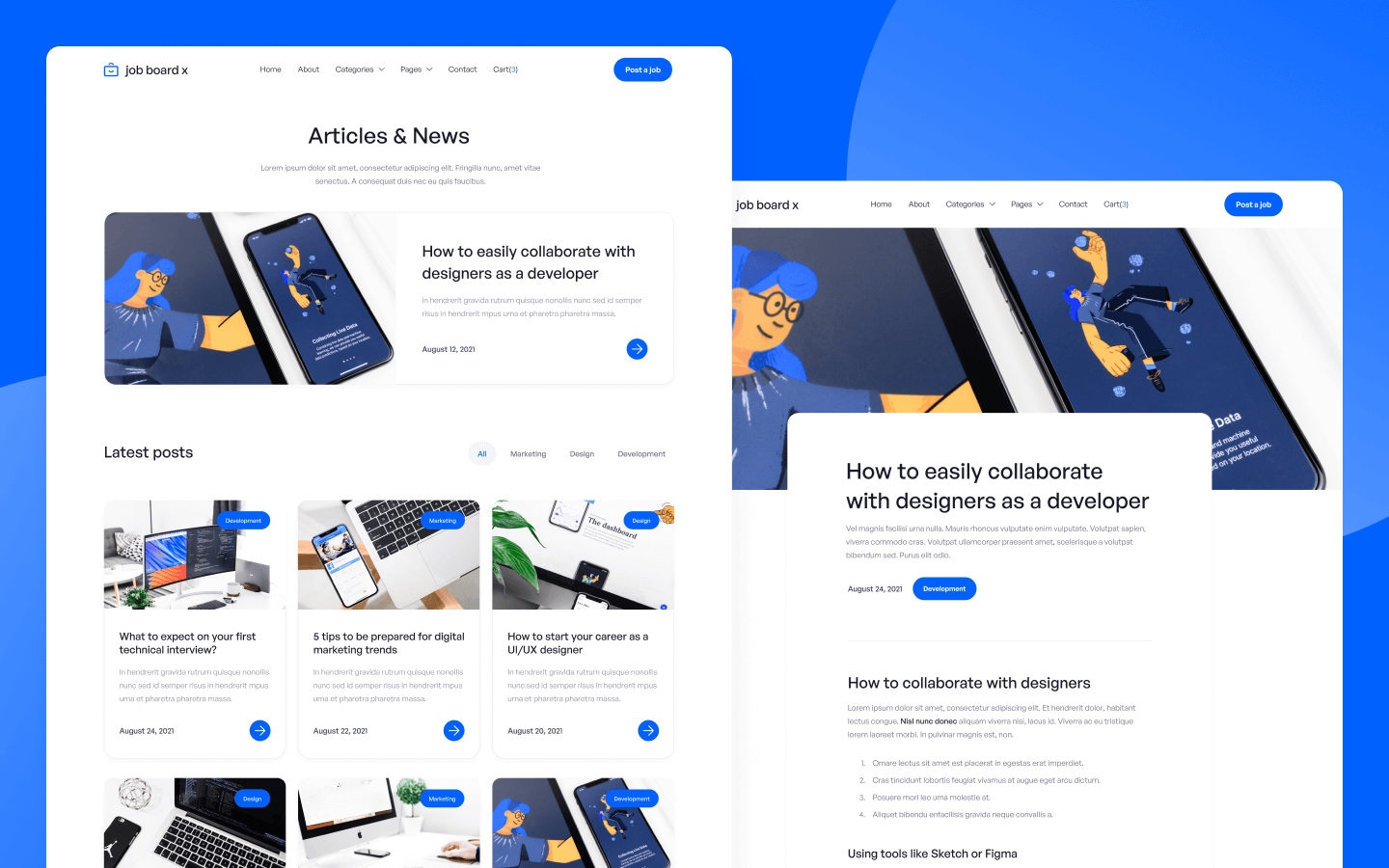 Job Board X - Job Portal HTML5 Responsive Website Template