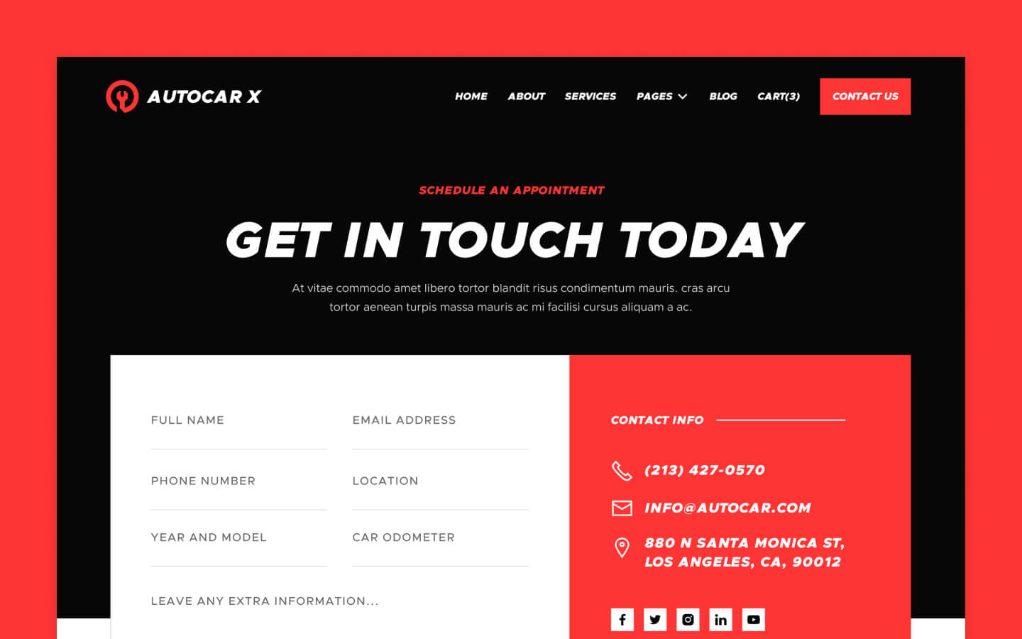 Autocar X - Automotive HTML5 Responsive Website Template