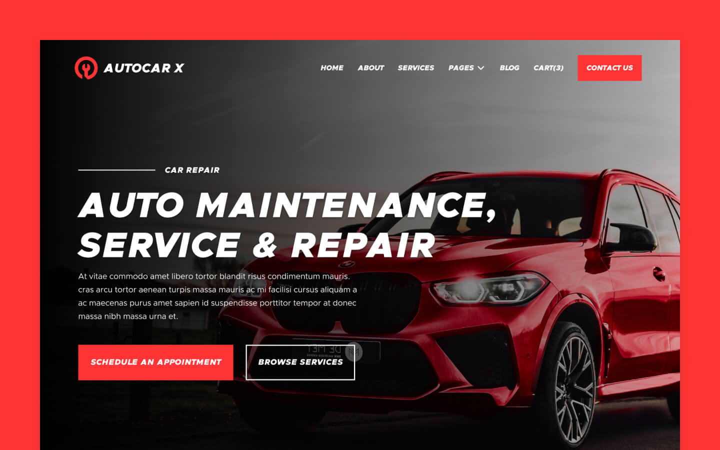 Autocar X - Automotive HTML5 Responsive Website Template