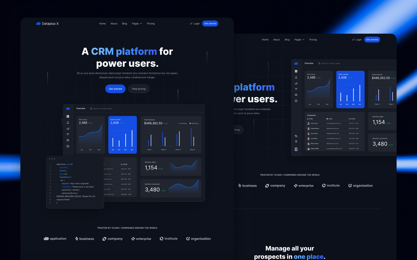 Dataplus X - Software HTML5 Responsive Website Template