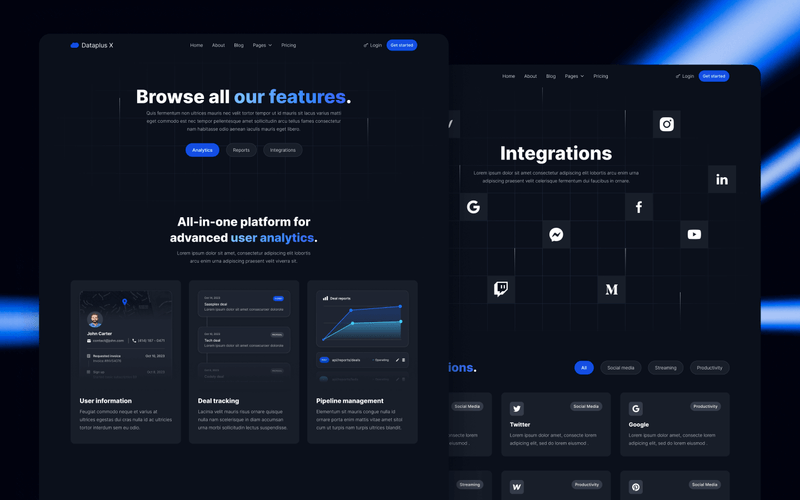 Dataplus X - Software HTML5 Responsive Website Template
