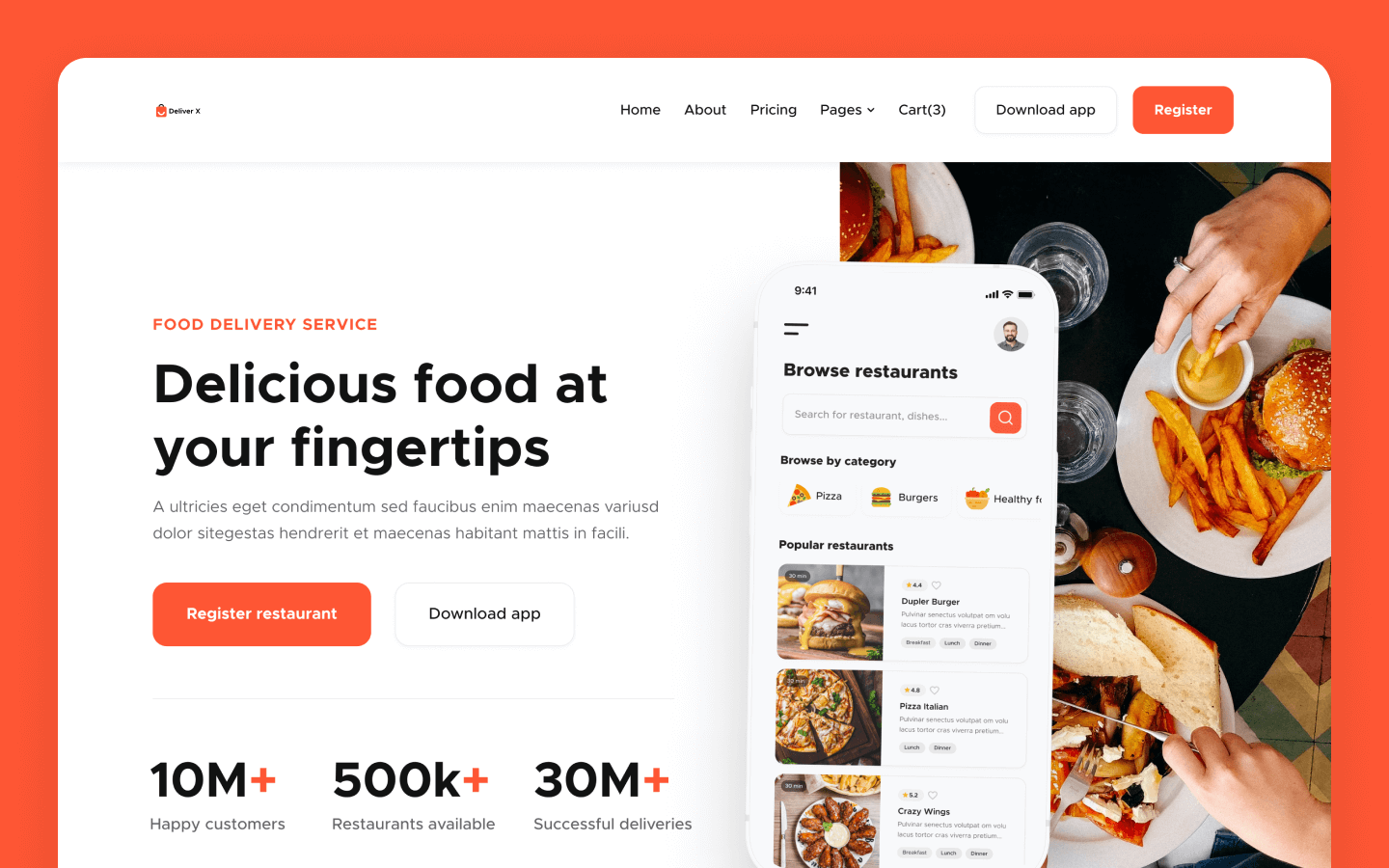 Deliver X - Delivery HTML5 Responsive Website Template