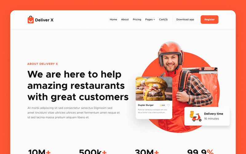 Deliver X - Delivery HTML5 Responsive Website Template