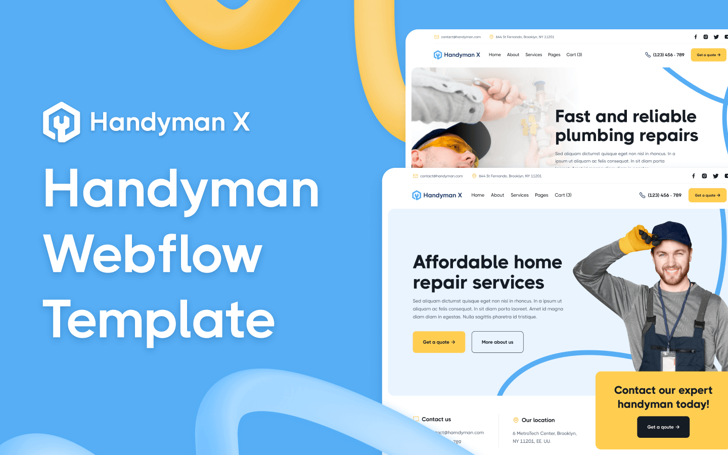 Handyman X - Small Business HTML5 Responsive Website Template