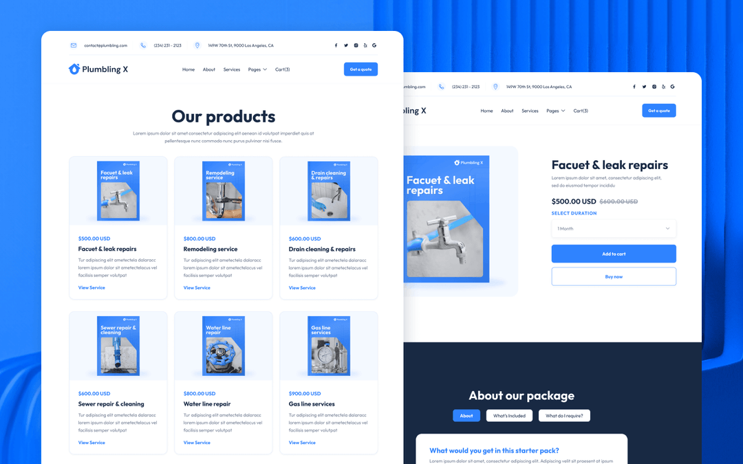 Plumbing X - Construction HTML5 Responsive Website Template